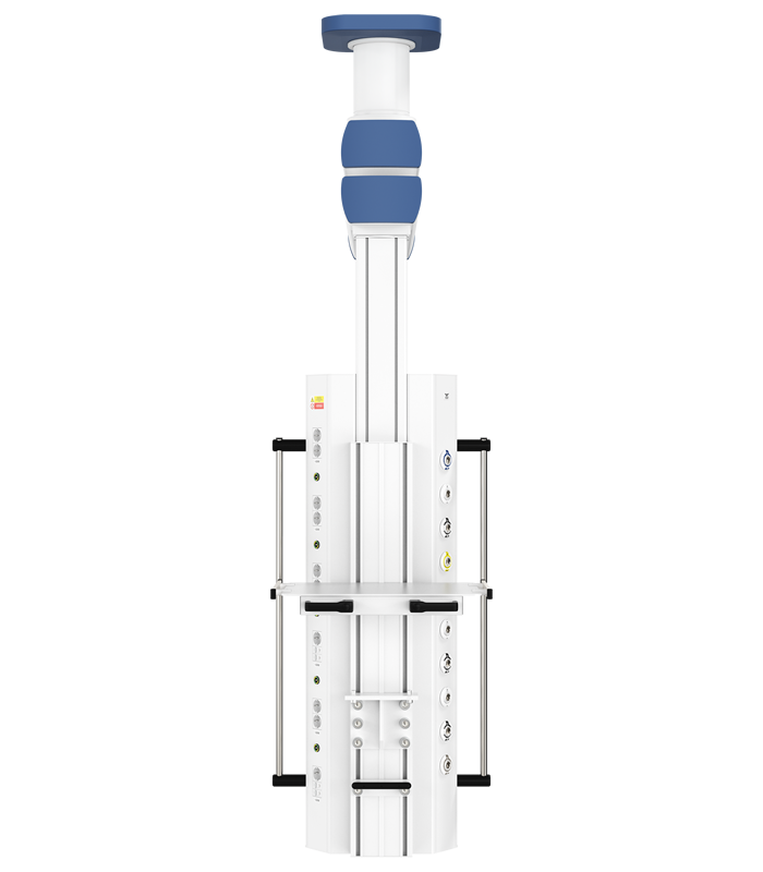 Ceiling double-arm medical console CADUCEUS C2-VE